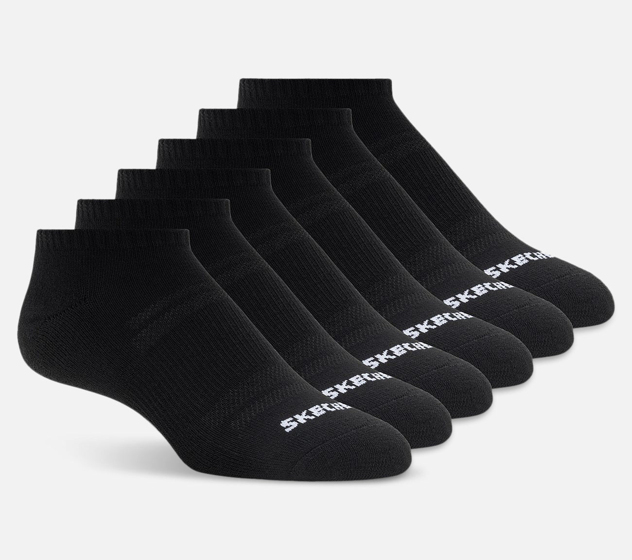 6-pack Core Ankelsockor | Svarta damstrumpor - Köp online – Skechers.se