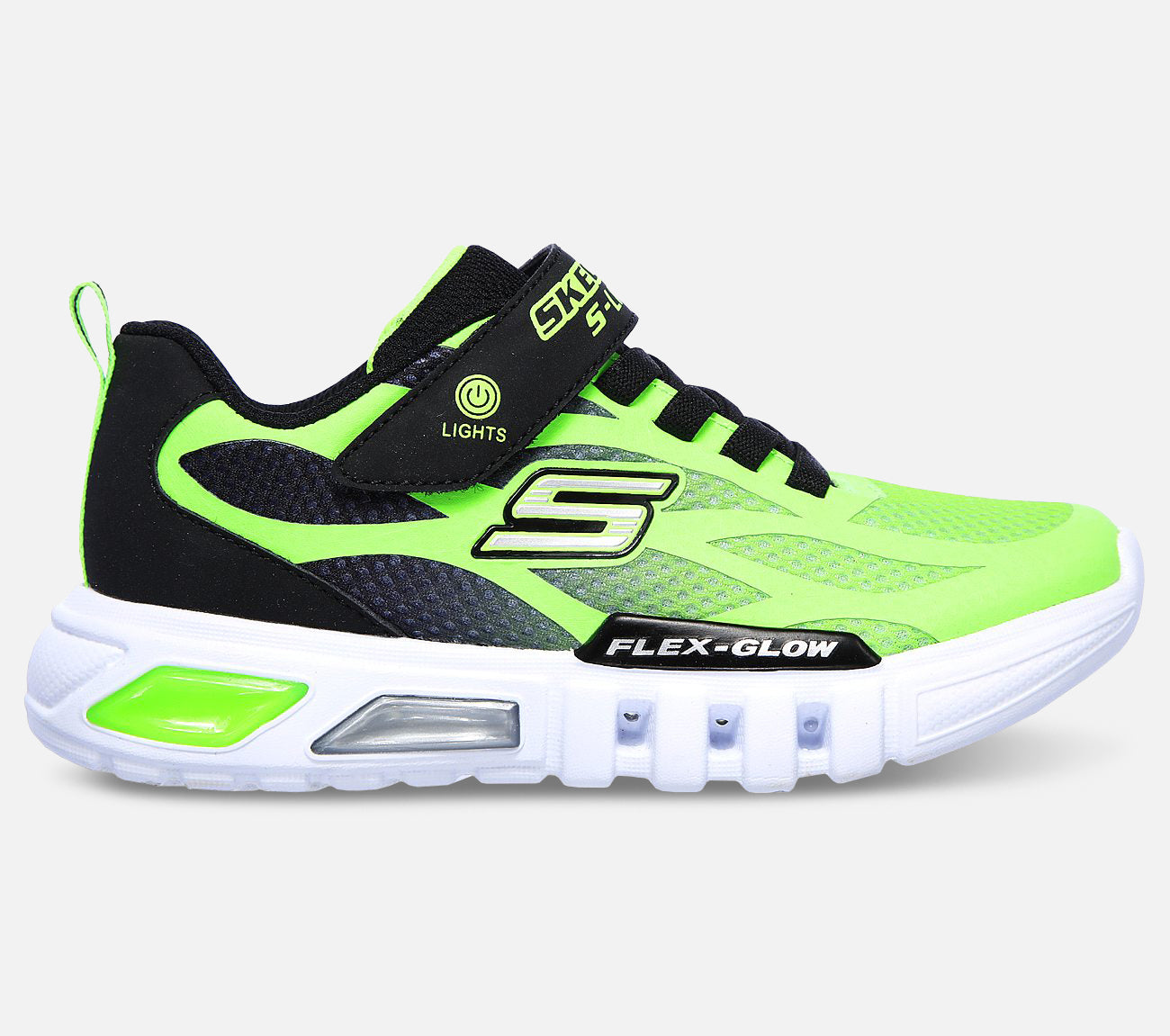 S-Lights Flex-Glow Dezlo | Lime/svart pojksneaker - Köp här – Skechers.se