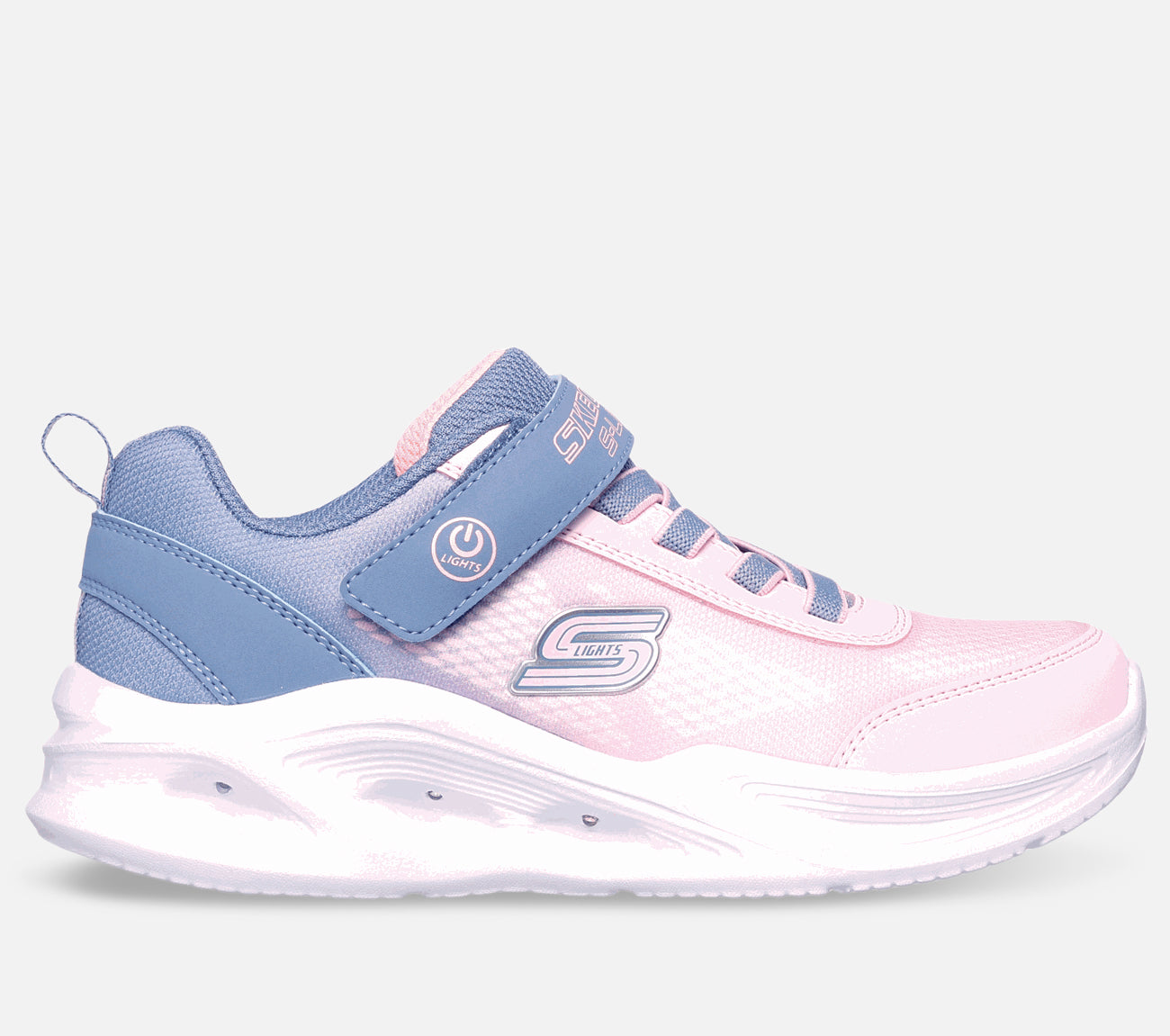 S-Lights: Sola Glow | Grå LED sneaker för flicka - Köp här – Skechers.se